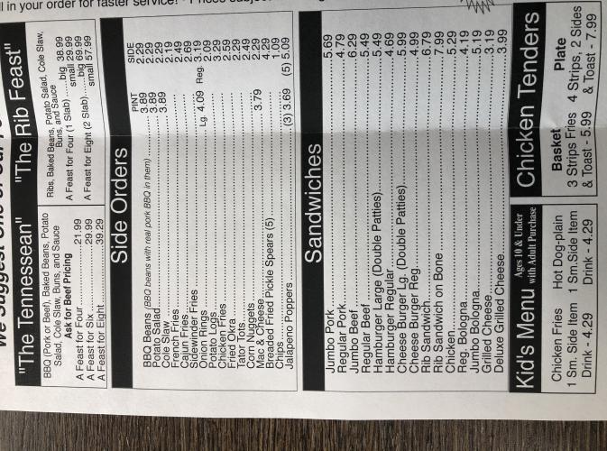 Menu & Catering Services | Highway 58 BBQ in Chattanooga, TN